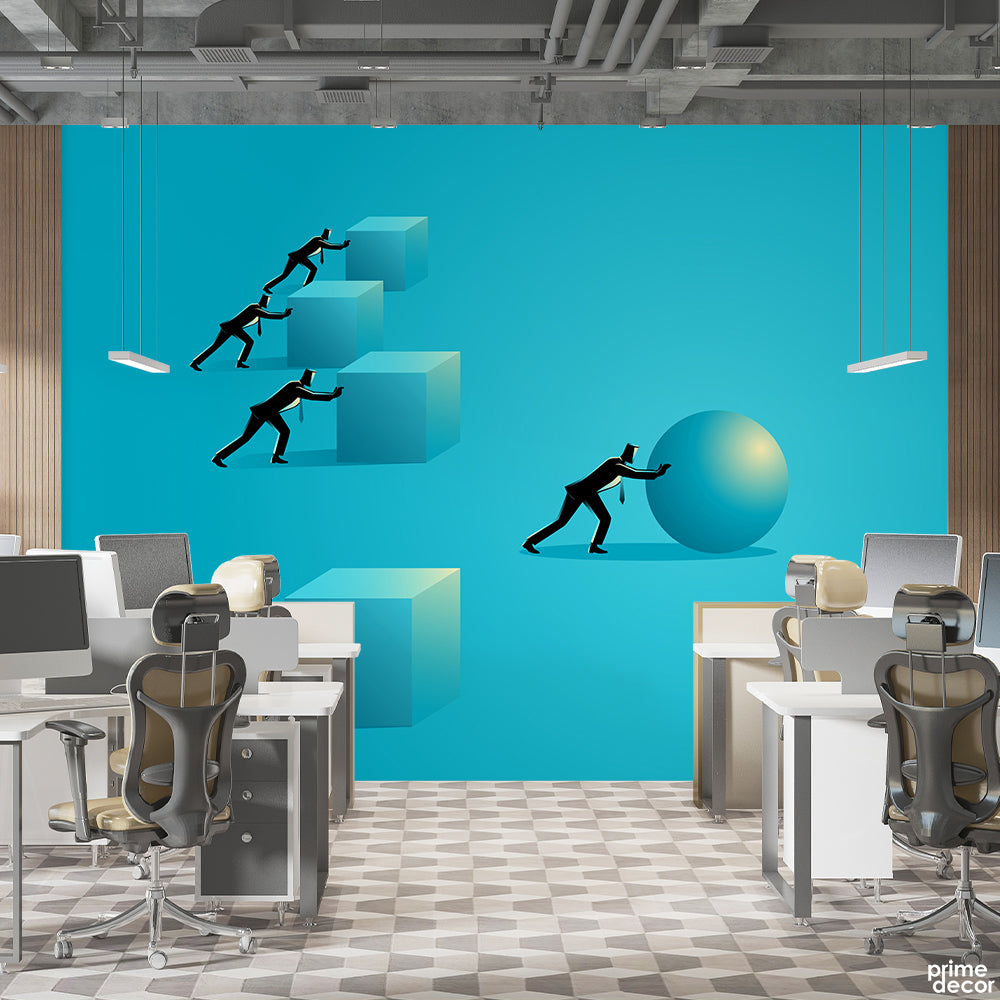 Smart Work & Hard Work Representation | Office Wallpaper Mural – Prime ...