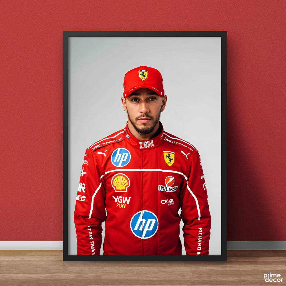 Lewis Hamilton Front Portrait | Sports Poster Wall Art – Prime Décor