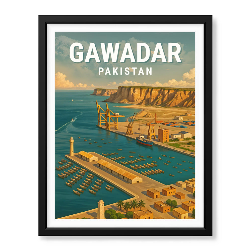 Gawadar Pakistan Illustration City Poster | Travel Artwork #00760 ...