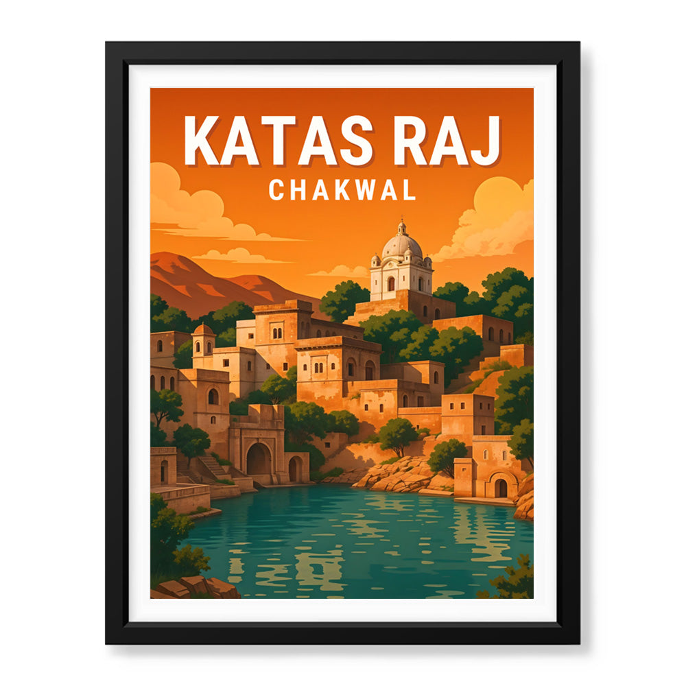 Katas Raj Chakwal | Pakistan Heritage Illustration Poster | Travel Art ...