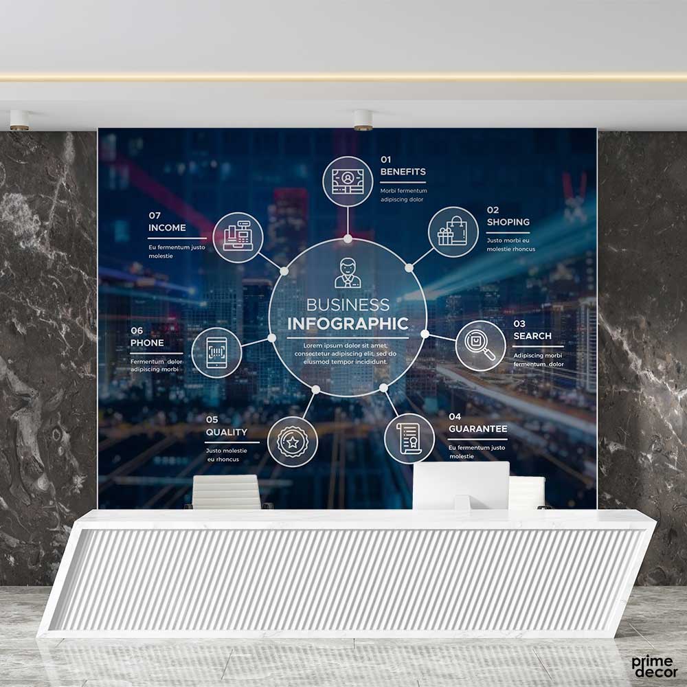 Business Infographic | Illustration Wallpaper Mural – Prime Décor