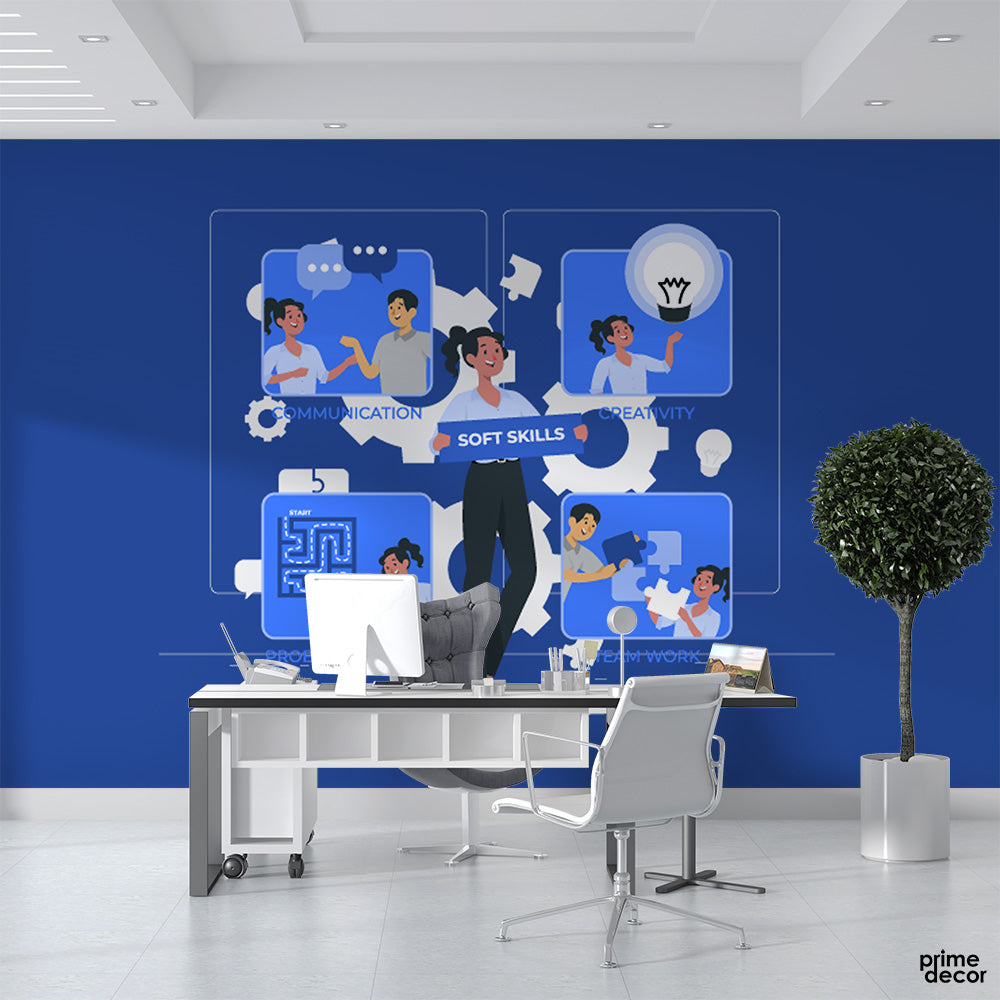 Business Soft Skills | Illustration Wallpaper Mural– Prime Décor