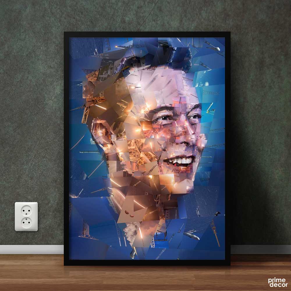 Elon Musk Vector Art | Figure Poster Wall Art – Prime Décor