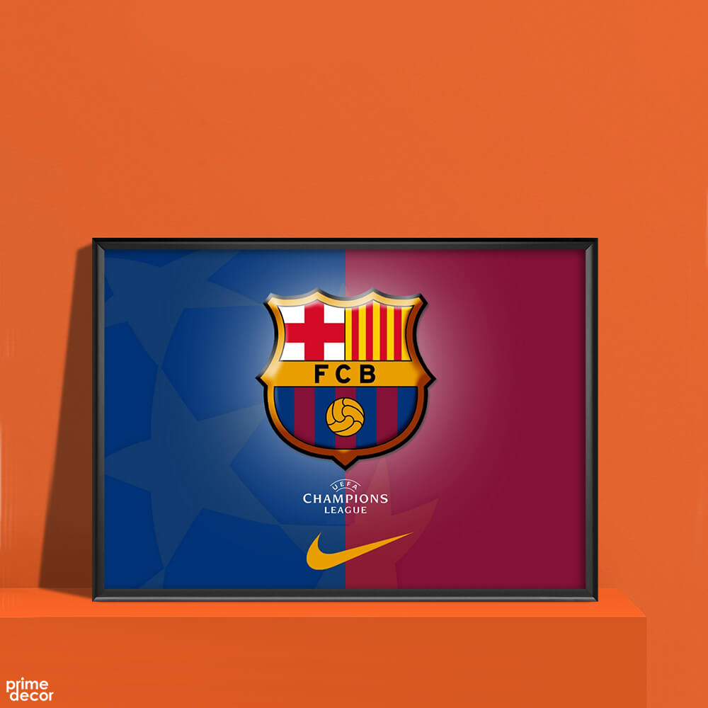 FCB Badge Fifa Football Design | Sports Poster Wall Art– Prime Décor