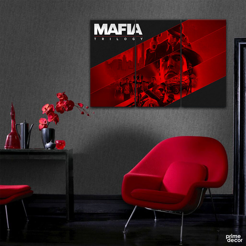 Mafia Trilogy (3 Panel) Game Wall Art– Prime Décor