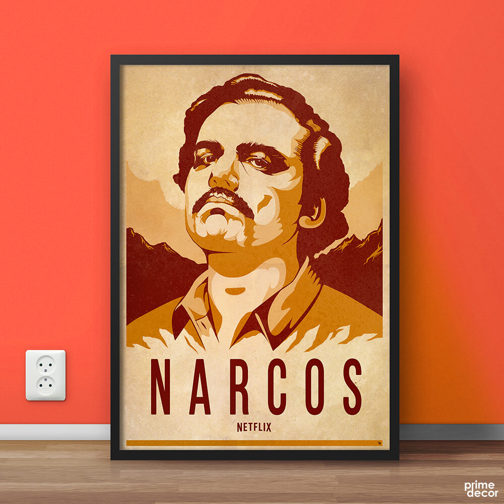 Pablo Escobar Portrait Narcos Netflix | Movie Poster Wall Art– Prime Décor