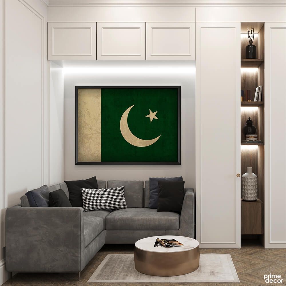 Pakistan Flag Grunge Texture | Office Poster Wall Art– Prime Décor