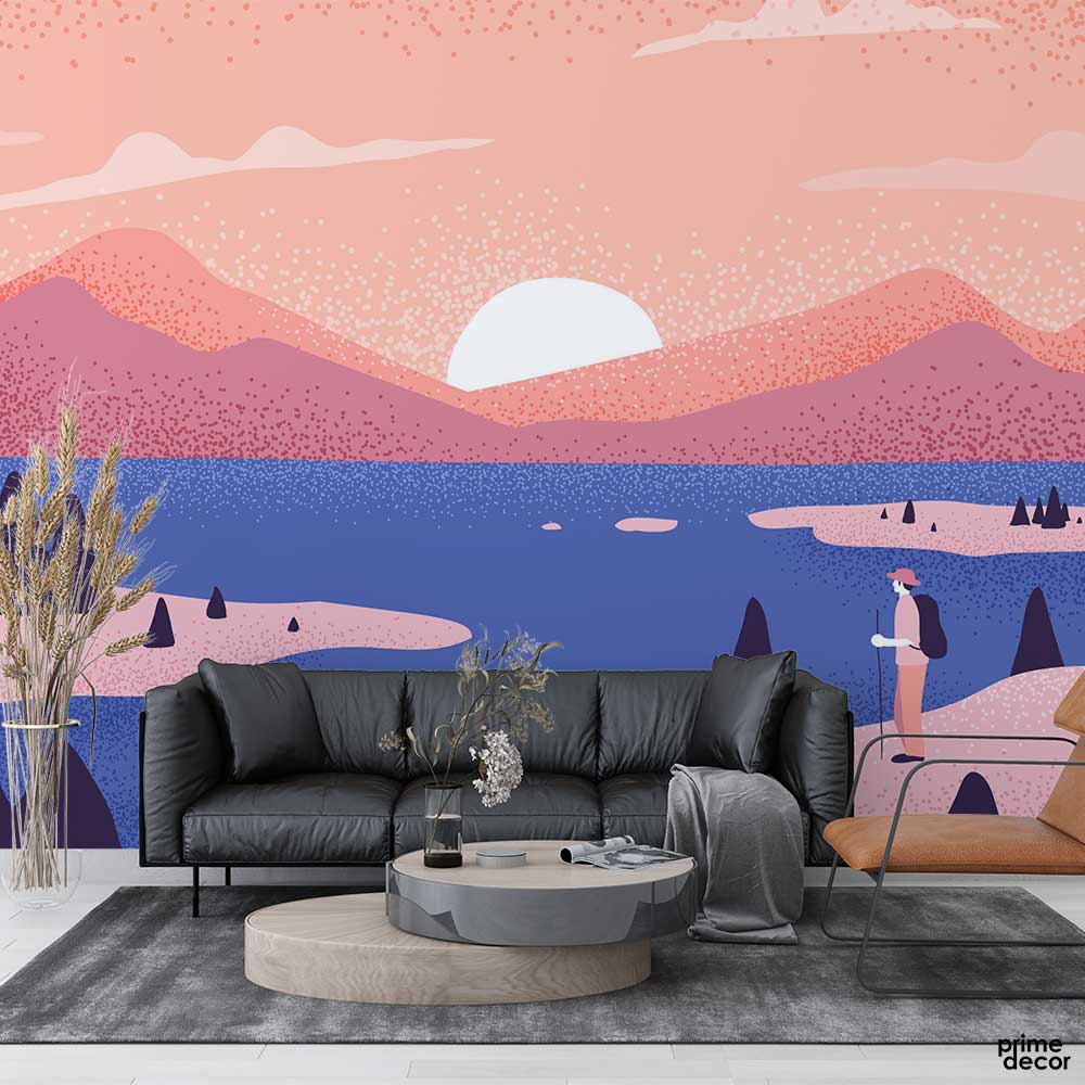 Hand Drawn Adventure Background | Nature Wallpaper Mural – Prime Décor
